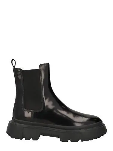 Hogan Leather Ankle Boots - Black