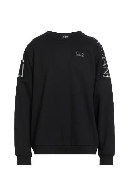 EA7 Sweatshirt In Cotton, Polyester, And Elastane - Black