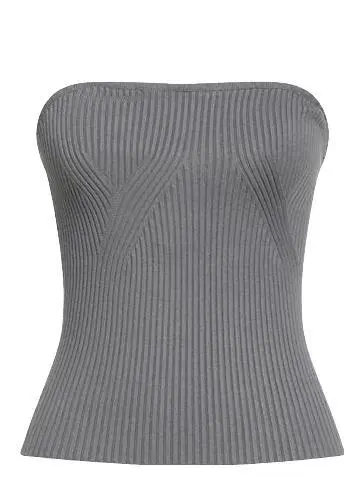 VICOLO Knitted Tube Top - Grey