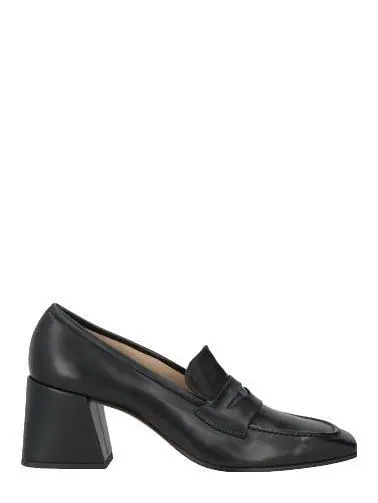 POMME D'OR Leather Penny Loafers - Black