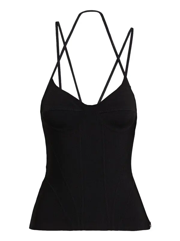 Alexander McQueen Stretch-knit Camisole - Black