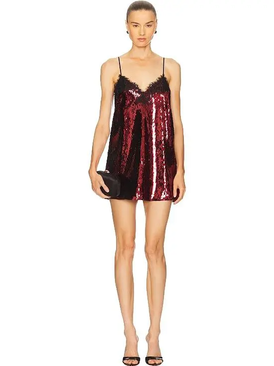 Retrofete Sequin Embellished Dress - Port & Black