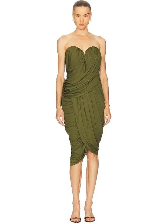 ET OCHS Spencer Midi Dress - Moss