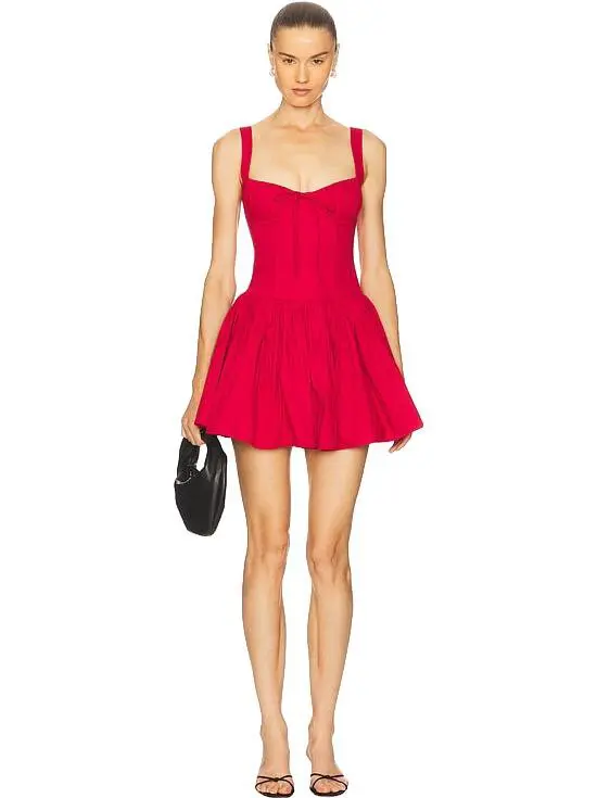 For Love & Lemons Helena Bustier Mini Dress - Red