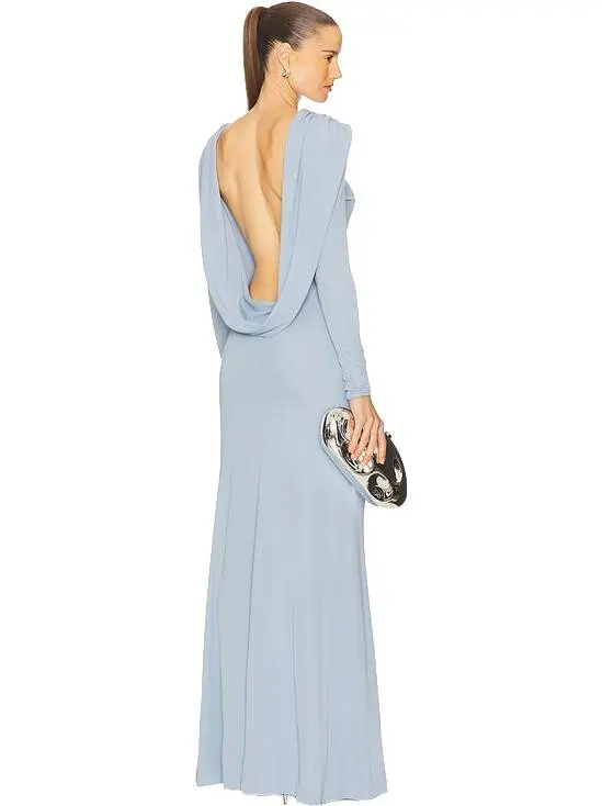 THE NEW ARRIVALS ILKYAZ OZEL Roisin Maxi Dress - Azul Electrico