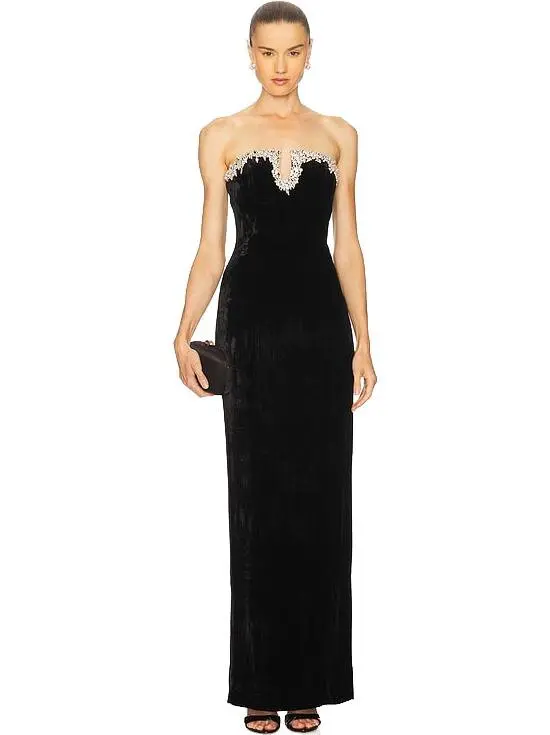 Rachel Gilbert Claudine Gown - Black