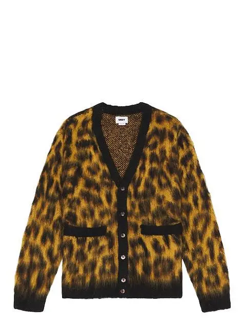 Obey Patron Cardigan - Leopard