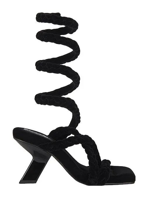 NORA LOZZA Itza Trenza Sandal - Black