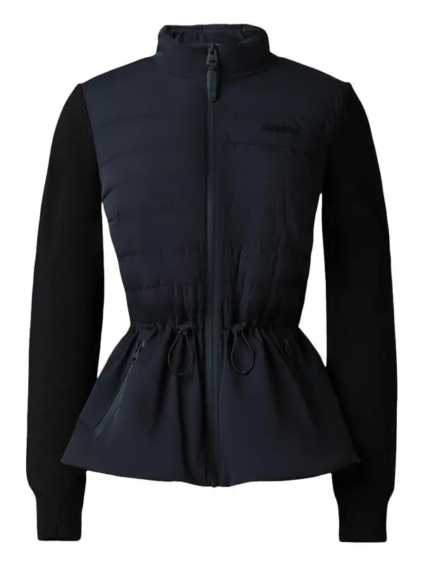 Mackage Laika-z Hybrid Down Jacket With Peplum - Black