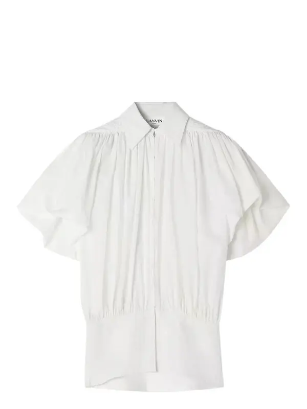 LANVIN Puffed-sleeve Cotton Blouse - White