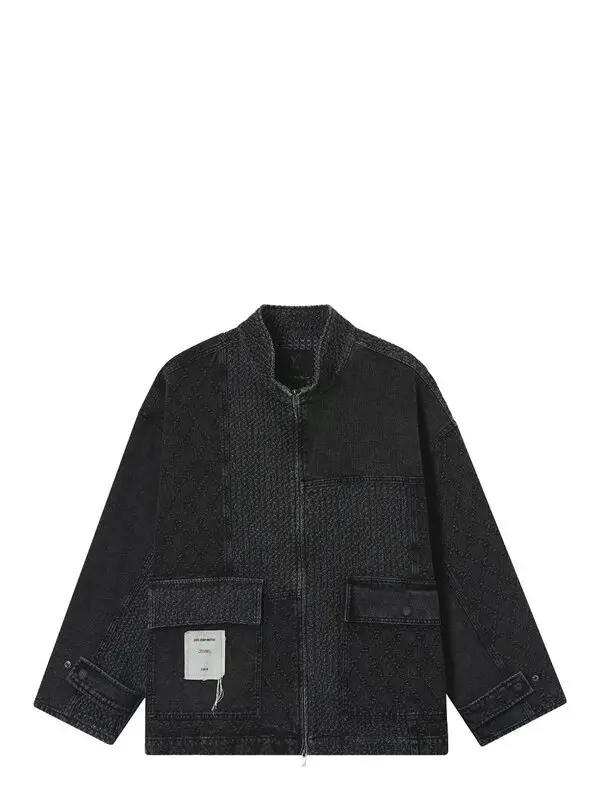 FIVE CM Quilted Panelled Jacket - Black