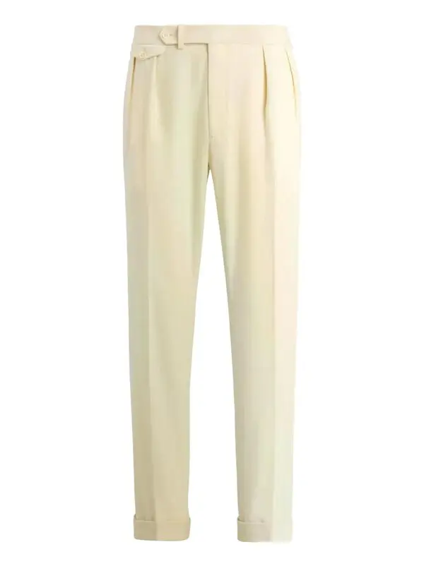 Ralph Lauren Purple Label Pleated Wool Trousers - Neutrals