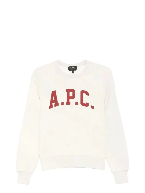 A.p.c. Logo-print Sweatshirt - Neutrals