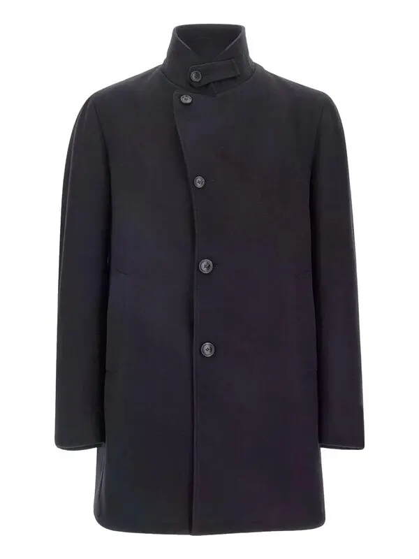 Tagliatore Button-fastening Coat - Blue