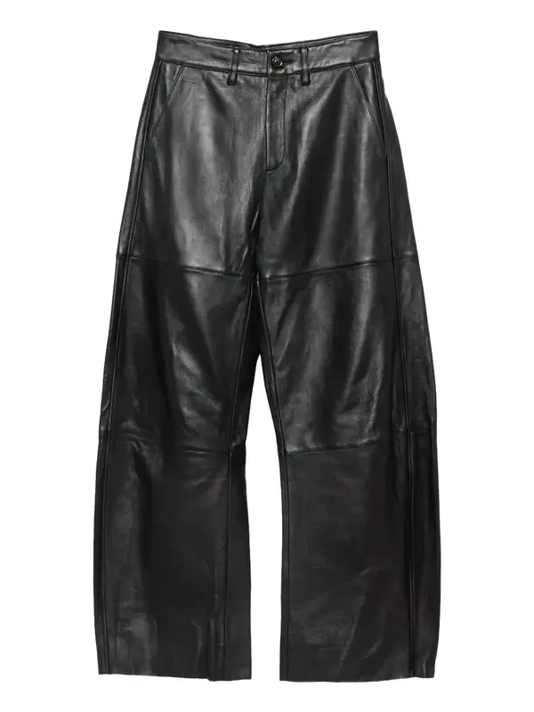 Soeur Panelled-leather Balloon Trousers - Black