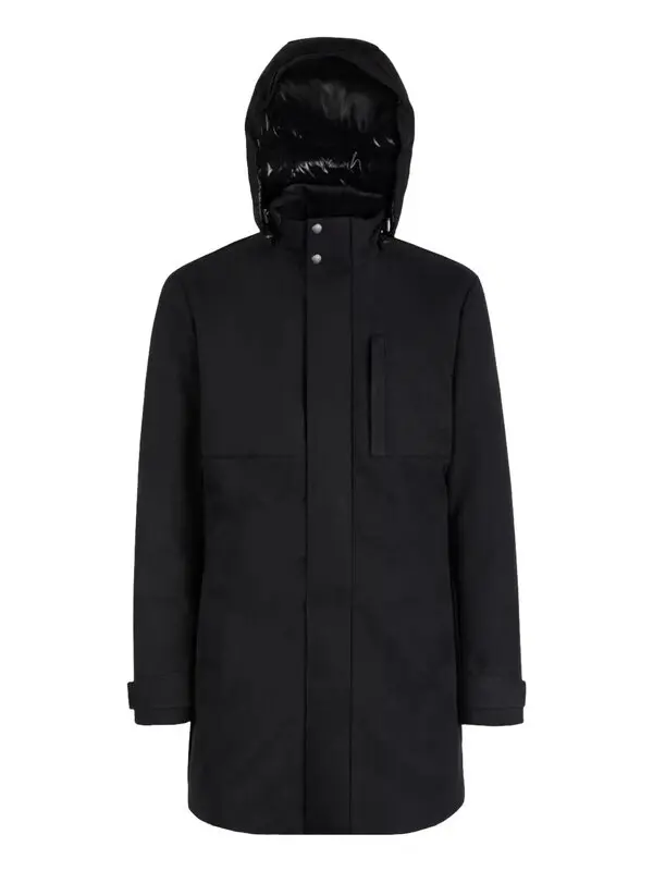 Geox Hooded Panelled Jacket - Black
