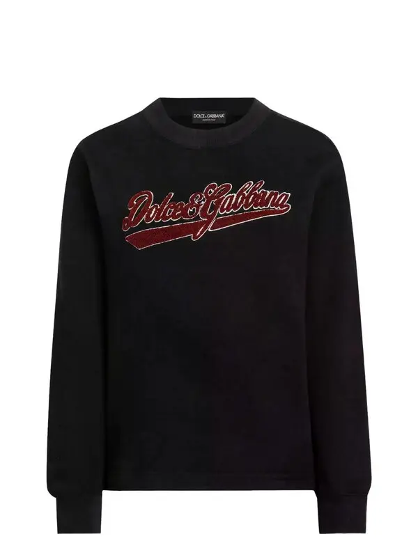 Dolce & Gabbana Logo-appliqué Sweatshirt - Black