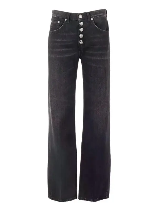 DONDUP Button-fly Straight Leg Jeans - Black