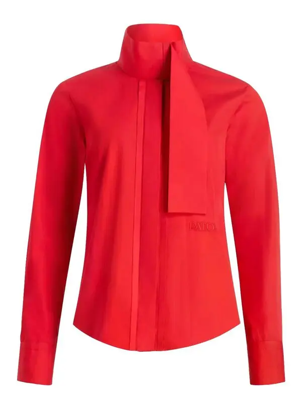 Patou Scarf-collar Shirt - Red