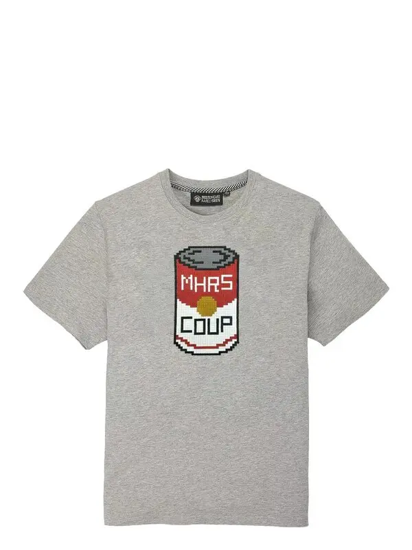MOSTLY HEARD RARELY SEEN 8-bit Graphic Cotton T-shirt - Grey