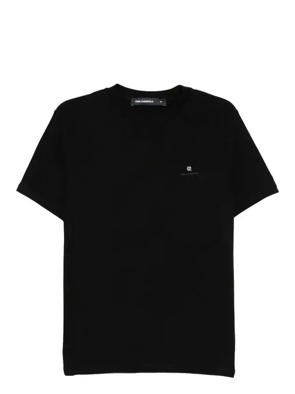 Karl Lagerfeld Ikon-embossed T-shirt - Black