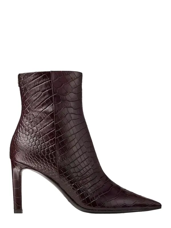 JIMMY CHOO 85mm Frankie Crocodile-effect Ankle Boots - Brown