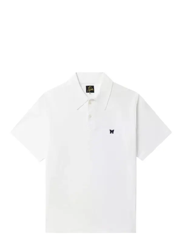 Needles Logo-embroidered Polo Shirt - White