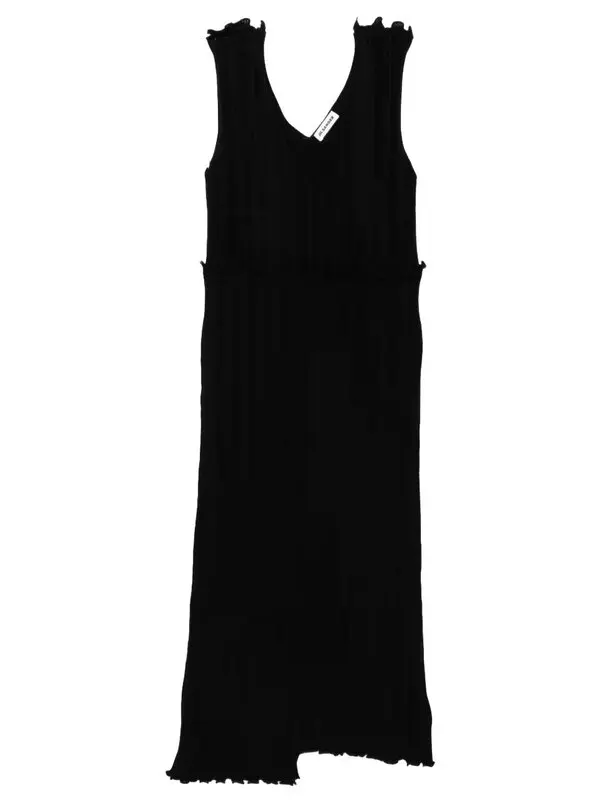 JIL SANDER Cotton Sleeveless Dress - Black