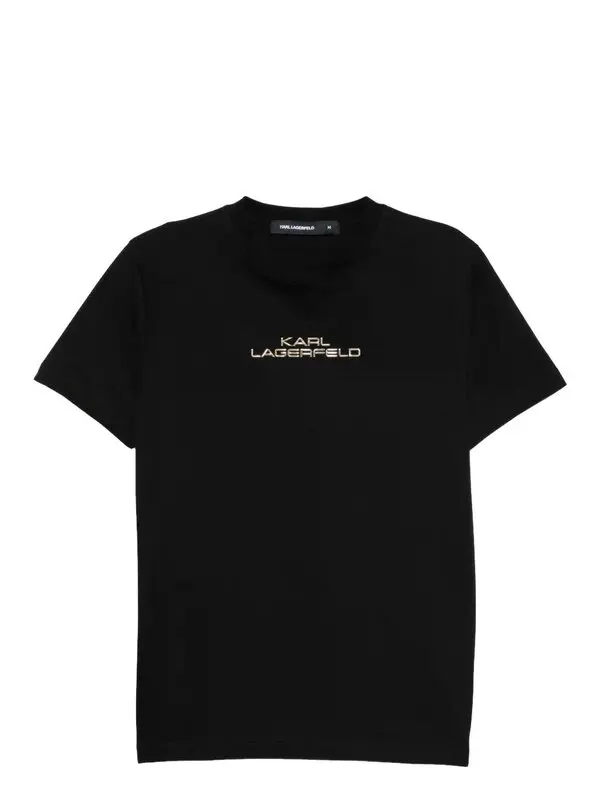 Karl Lagerfeld Logo-embossed T-shirt - Black