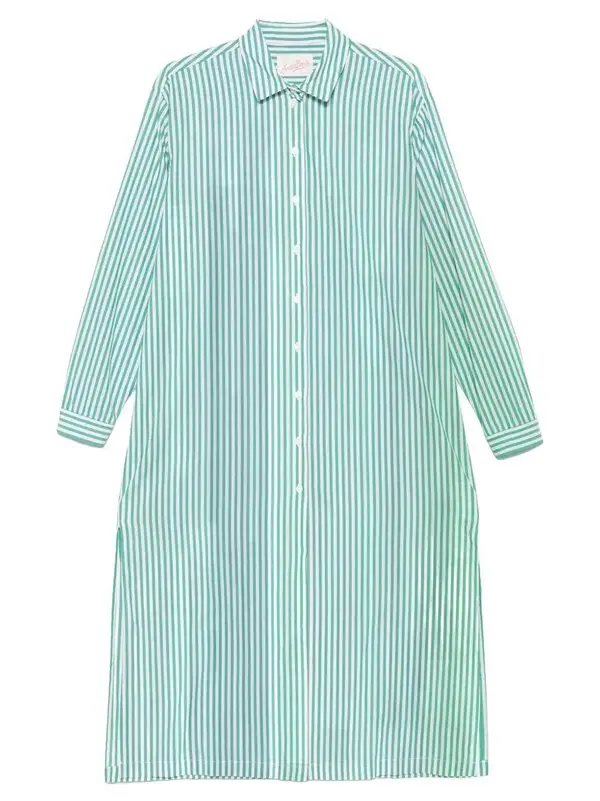 MC2 SAINT BARTH Striped Shirt Dress - Green