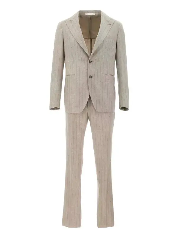 Tagliatore Pinstripe Single-breasted Suit - Neutrals