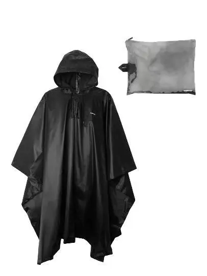 MEMBERS ONLY Waterproof Rain Poncho - Black