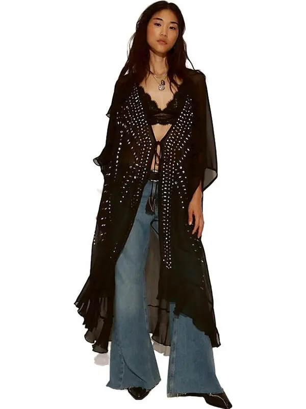 Free People Studded Duster - Black