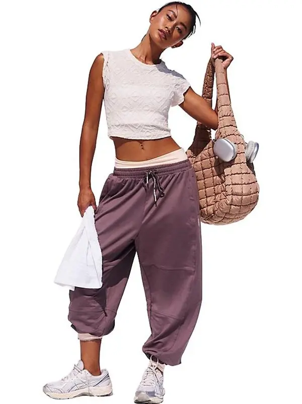 Free People Get Heated Performance Jogger - Driftwood Combo