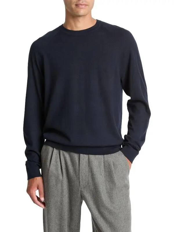 Vince Merino Wool And Cashmere Crewneck Sweater - Coastal