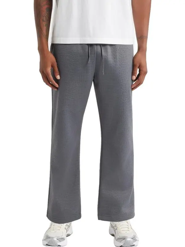 SANTO STUDIO Uno Texture Sweatpants - Charcoal