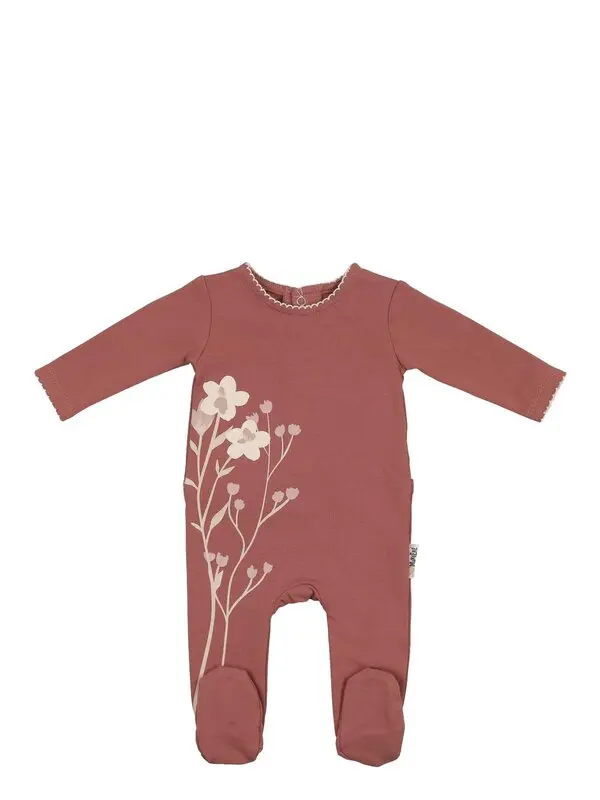 MANIÈRE Blooming Bouquet Footie - Rust