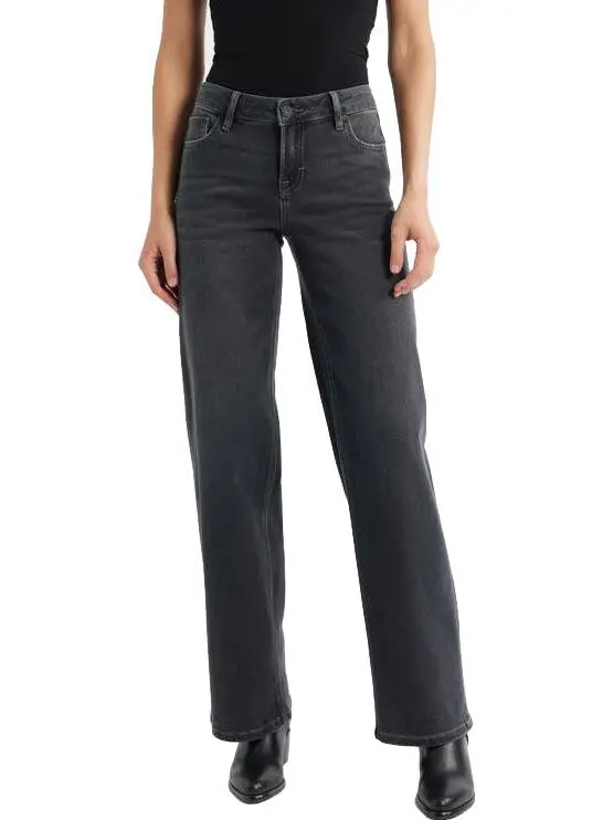 HIDDEN JEANS Mid-rise Dad Jeans - Charcoal