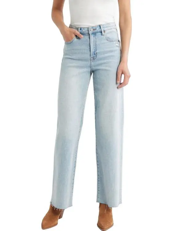 HIDDEN JEANS Clean Cut Wide Leg Dad Jeans - Light Wash