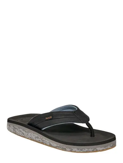 Sanuk Tiderush Flip Flop - Black