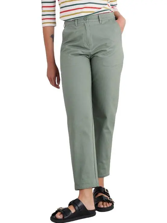 SEASALT CORNWALL Organic Cotton Ankle Straight Leg Pants - Balsam