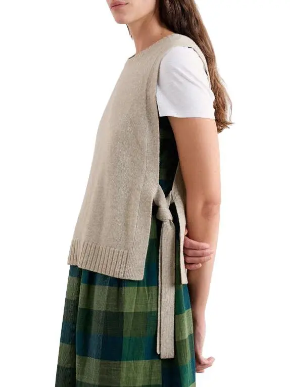SEASALT CORNWALL Sea Aster Merino Wool-blend Sweater Vest - Knit Melange Aran