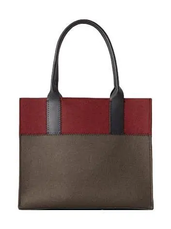 GRAF LANTZ Jaunt Merino Wool Midi Tote - Tobacco & Cherry