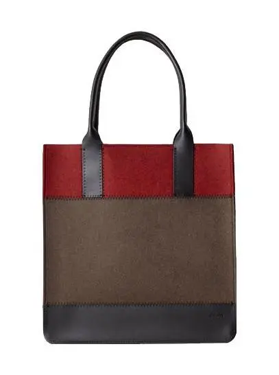 GRAF LANTZ Jaunt Merino Wool Tote - Tobacco & Cherry