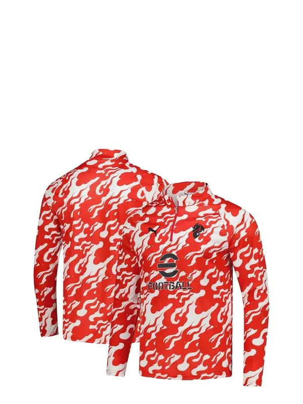 PUMA Ac Milan 2025/26 Pre-match Drycell Quarter-zip Top - Red