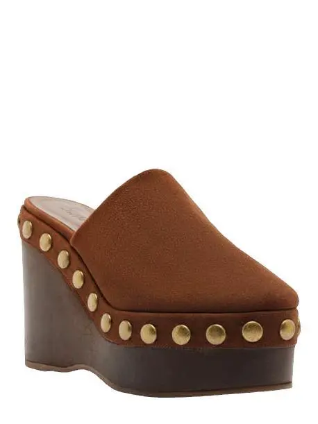 Schutz Sierra Platform Wedge Mule - Root Brown