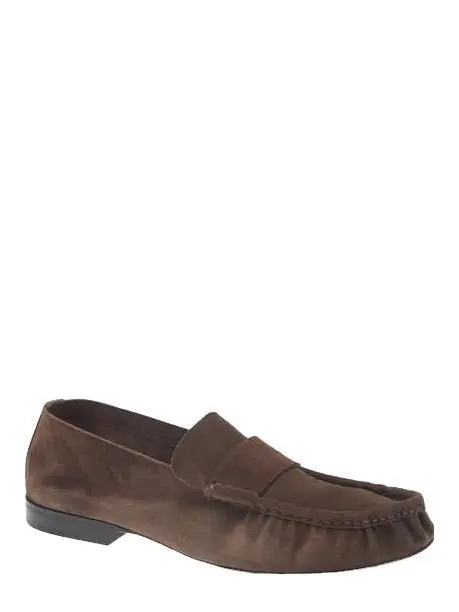 THE ROW Soft Moc Toe Loafer - Lacquer Brown
