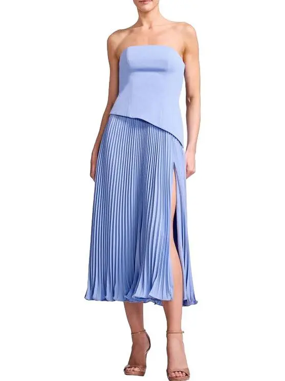 Dress The Population Kacey Strapless Midi Dress - Sky