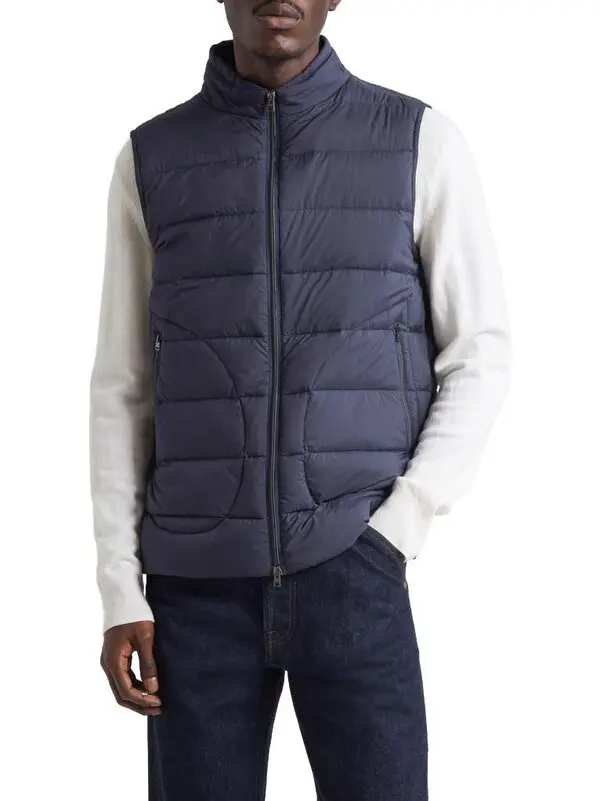 Herno Water Repellent Down Puffer Vest - Peacock Blue