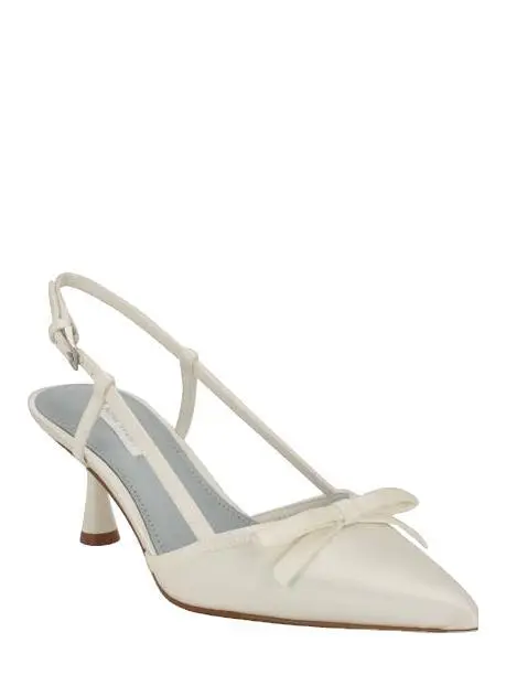 Nine West Reega Slingback Pointed Toe Pumps - White 140